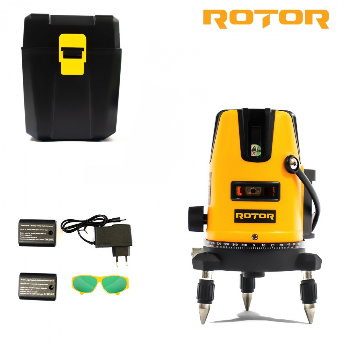 Nivela laser ROTOR RLE-3D, 3 linii , ±2 mm/5m, 40 m, Timp de nivelare ≤ ...